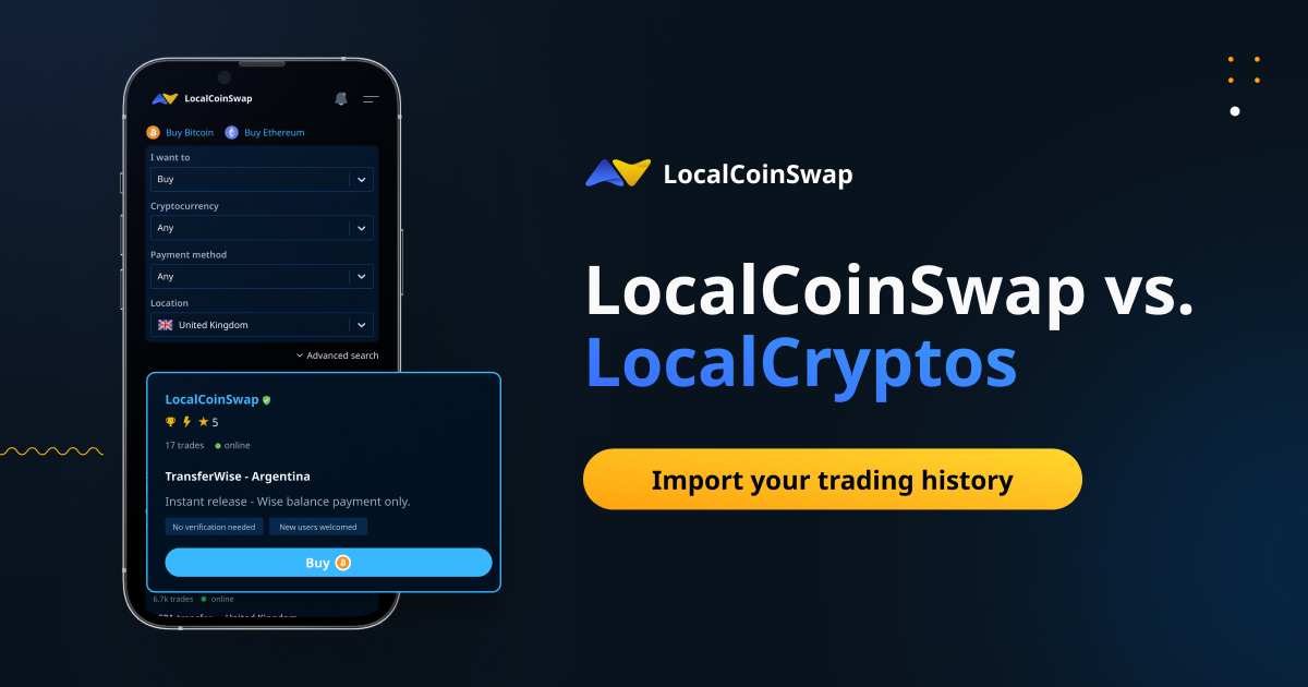 Like LocalCryptos? You might like this more! | LocalCoinSwap